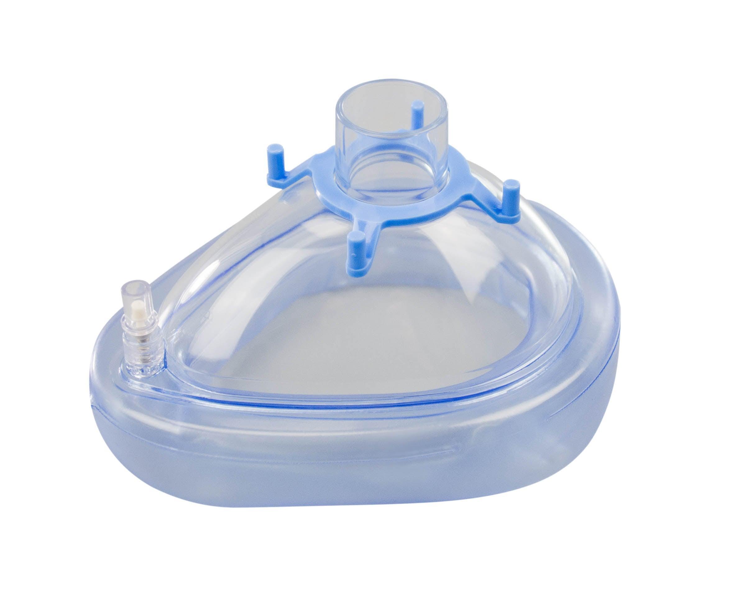 HUM, PVC-Beatmungsmaske, mit Ventil, Gr. 0 - Gr. 5, AERObag, HBM06-0V ...